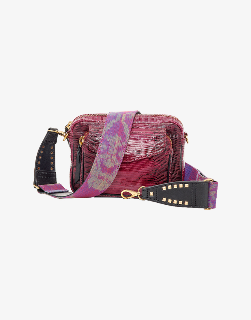 Claris virot purple bag charly with endek strap | De nieuwste style secrets