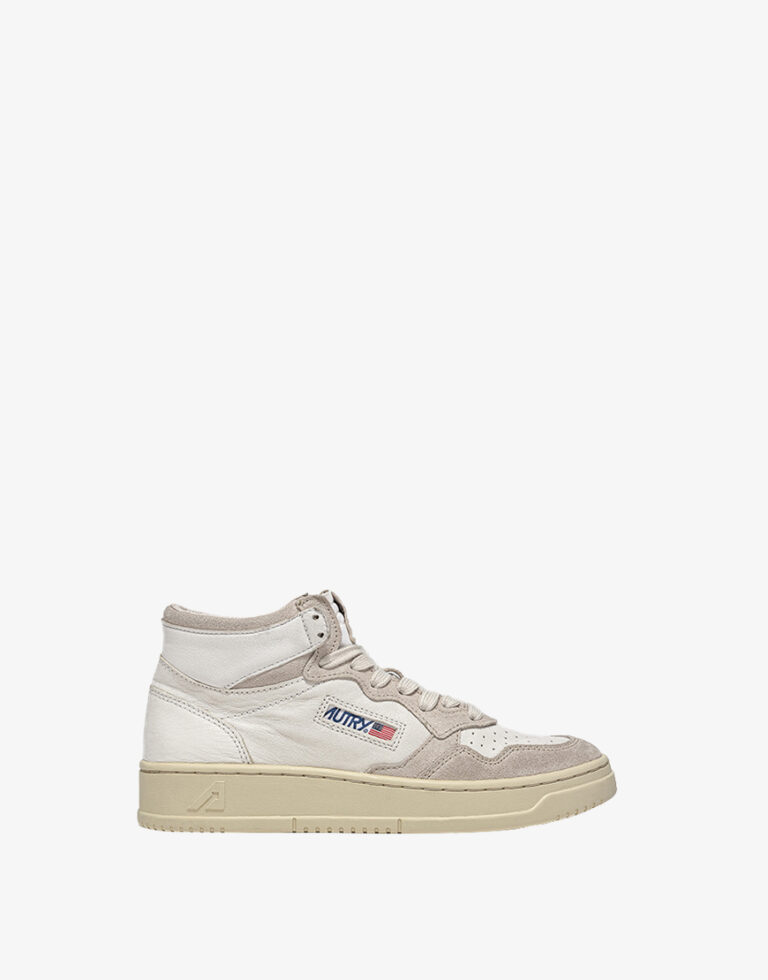 Autry mid goat sneaker suede white | De nieuwste style secrets