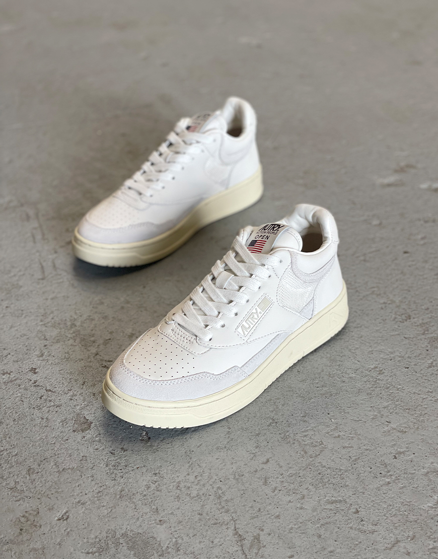 Autry Open mid sneaker leather white | De nieuwste style secrets