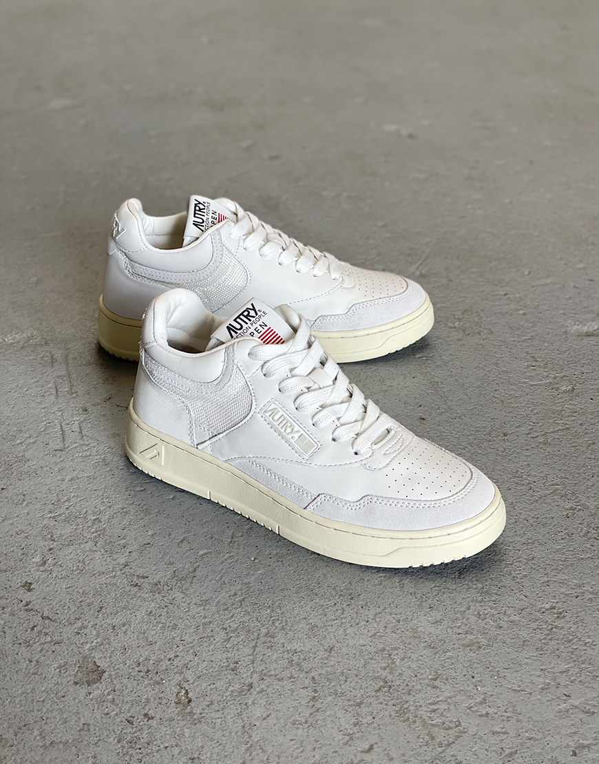 Autry Open mid sneaker leather white | De nieuwste style secrets