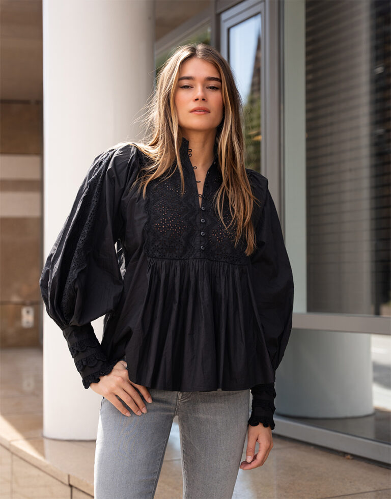 Bytimo decorated poplin belt jurk petite rose | Style secrets