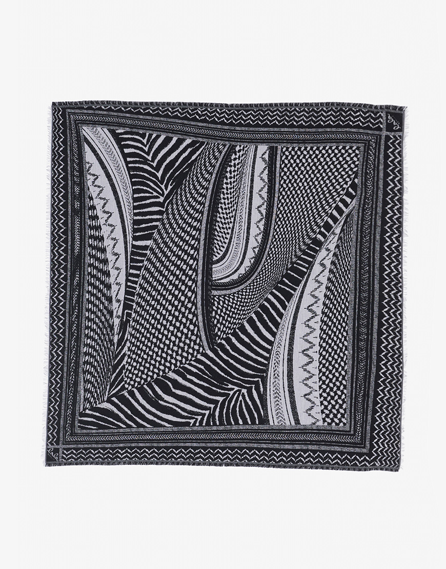 Lala Berlin Anais sjaal zebra swirl black | Style secrets