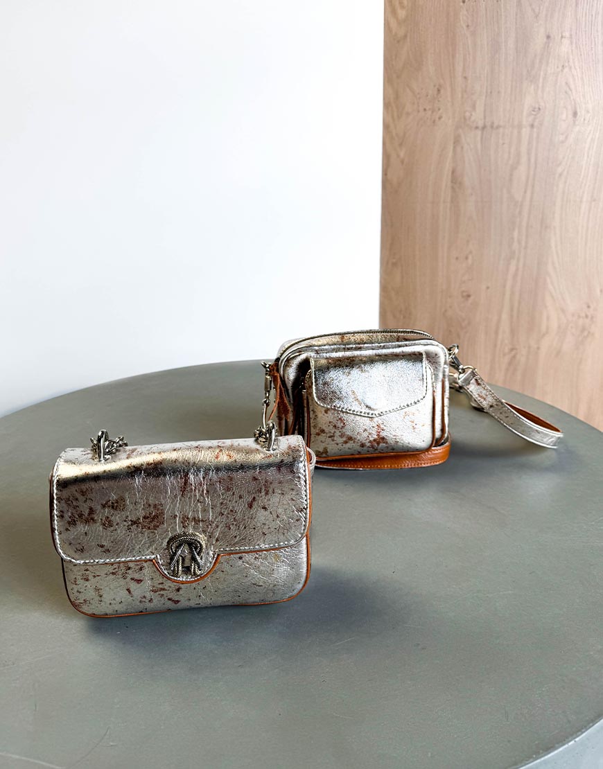 Claris Virot Mini Ava tas oxy metal | De nieuwste style secrets